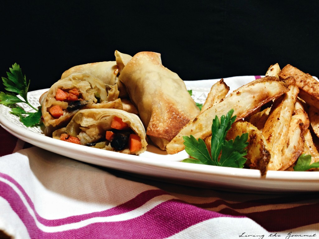 Asian Beer Batter Fish Egg Rolls & Chips - Living The Gourmet