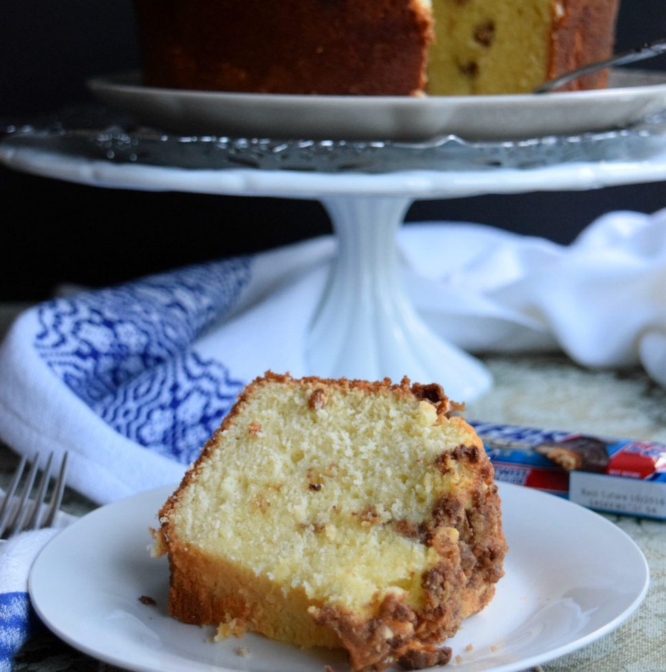 Snickers Crispers Pound Cake - Living The Gourmet