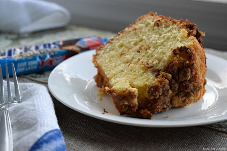 Snickers Crispers Pound Cake - Living The Gourmet