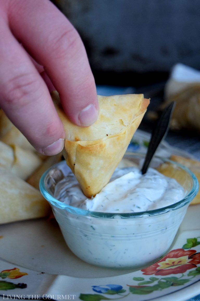 Apricot and Brie Phyllo Triangles - Living The Gourmet