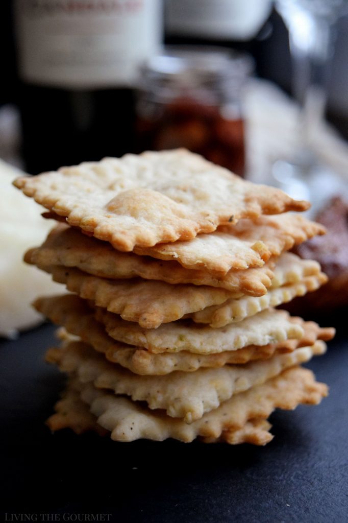Spiced Wine and Cheese Crackers - Living The Gourmet
