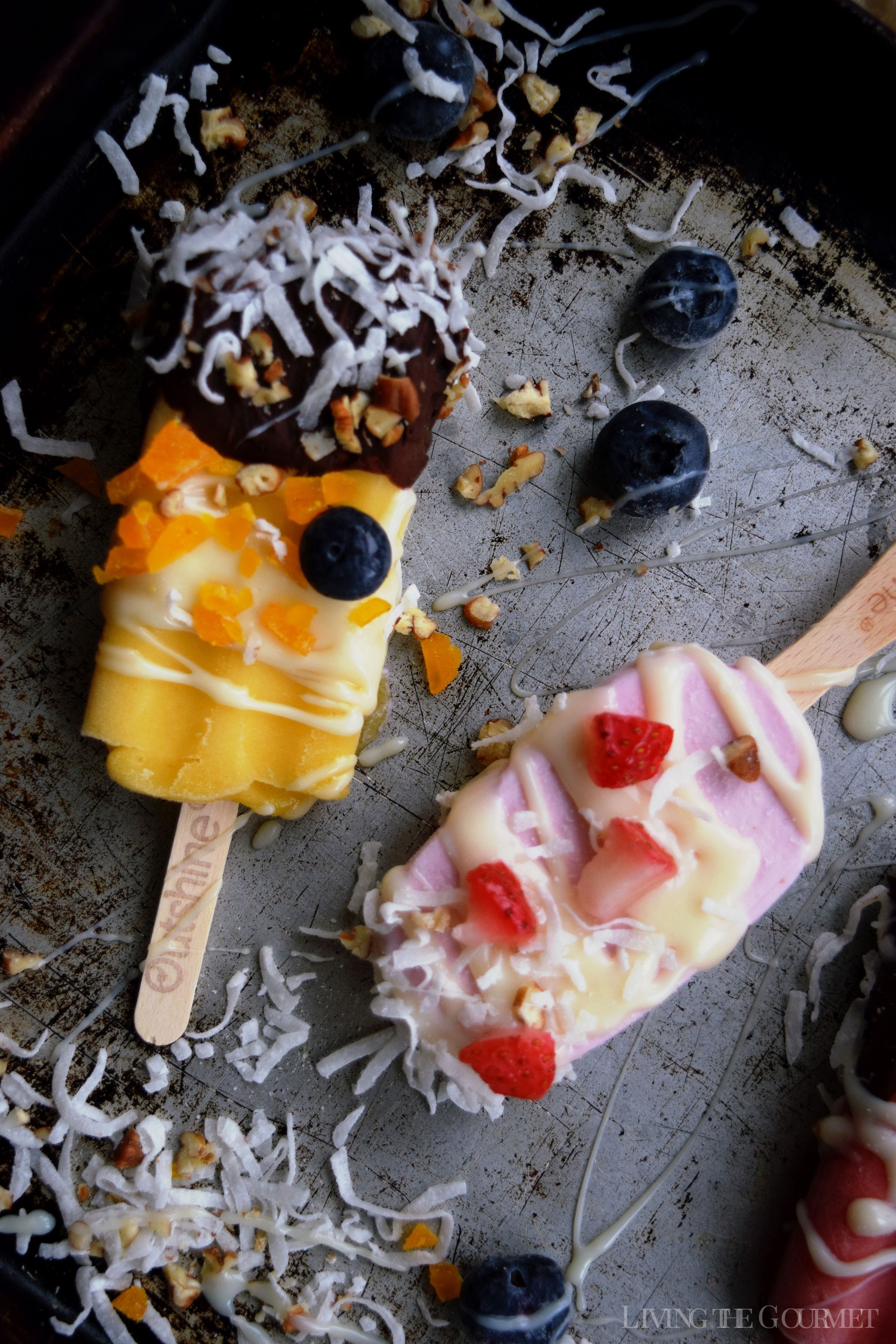 Chocolate Drizzled Fruit Bars - Living The Gourmet