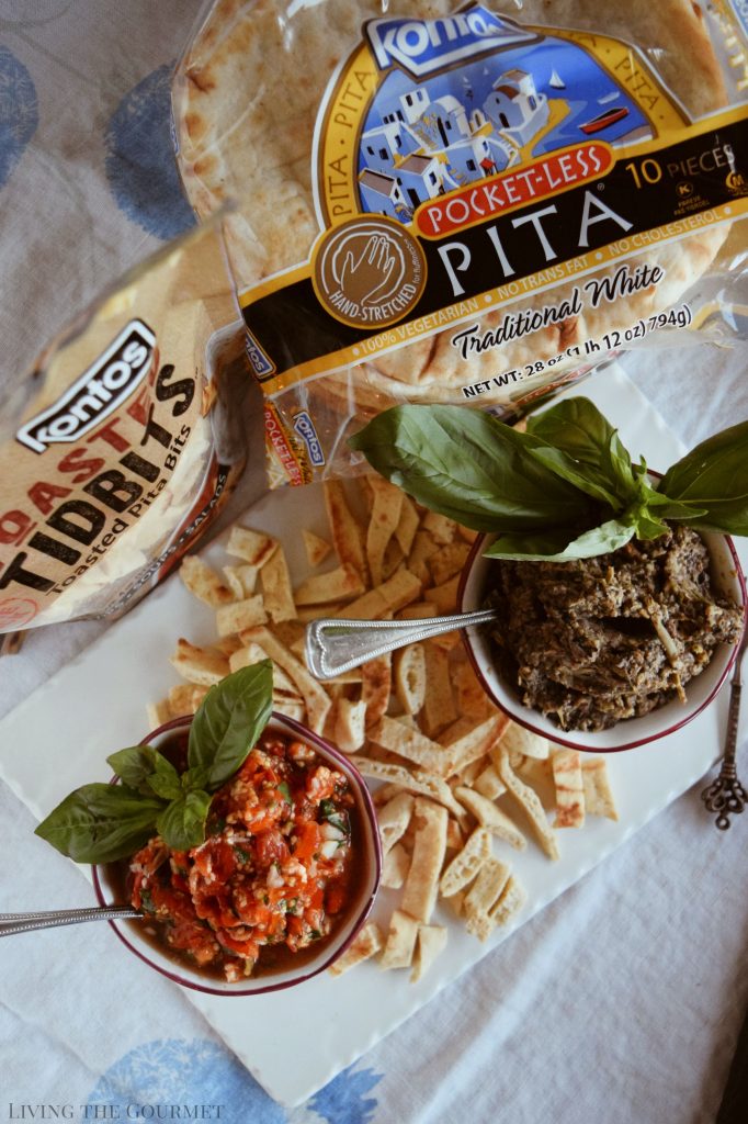 Two Mediterranean Spreads featuring Kontos Foods - Living The Gourmet