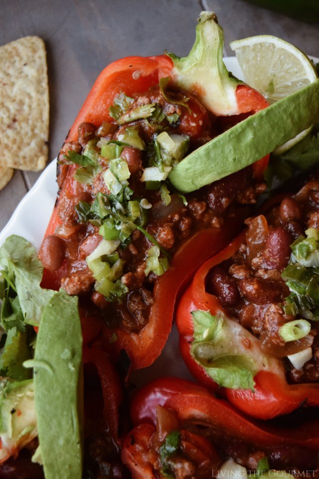 Chili Stuffed Peppers - Living The Gourmet