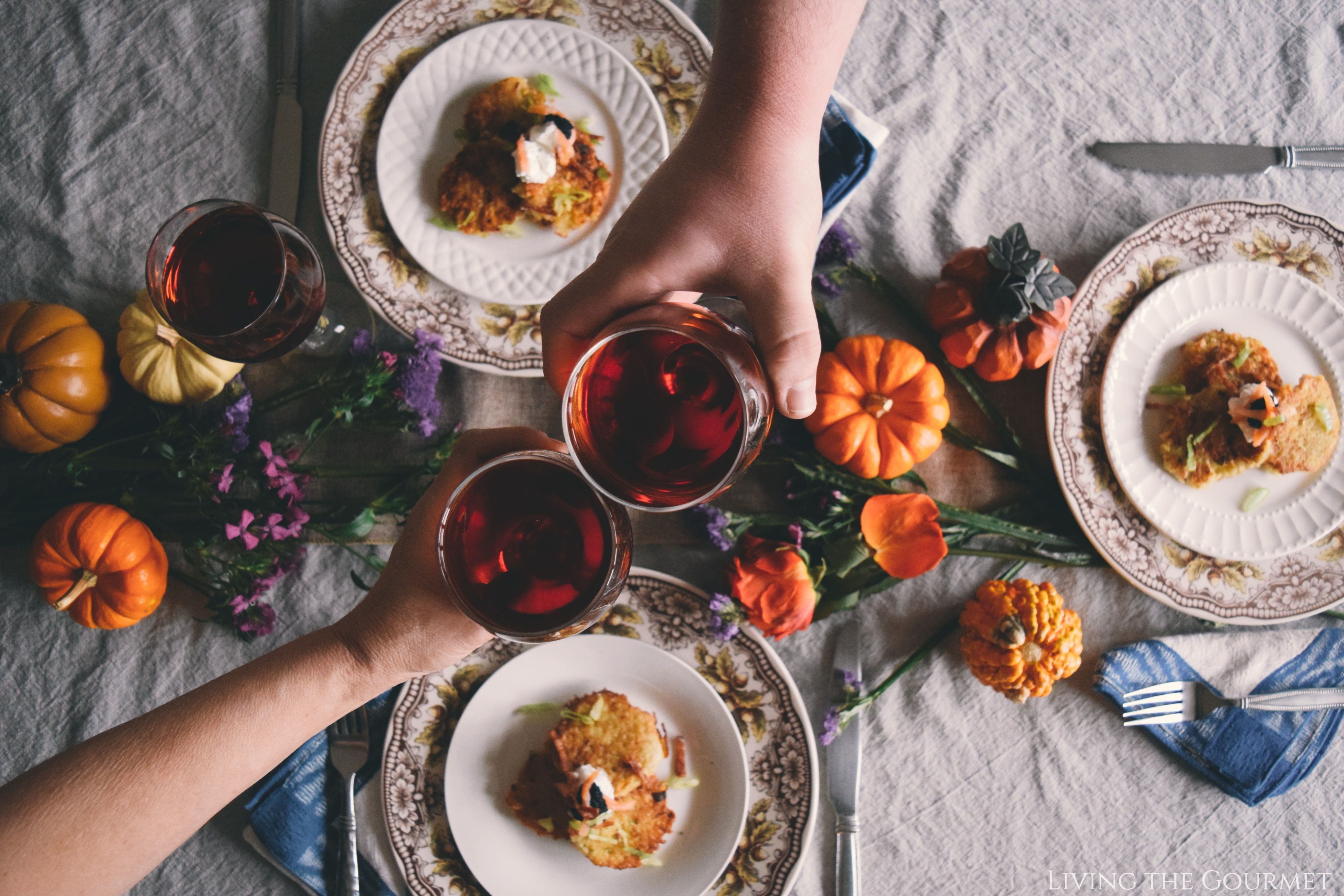 Herb Crusted Turkey Breast & Latkes with Candied Bacon - Living The Gourmet