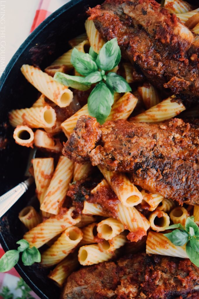 Italian Braised Pork Ribs and Pasta - Living The Gourmet
