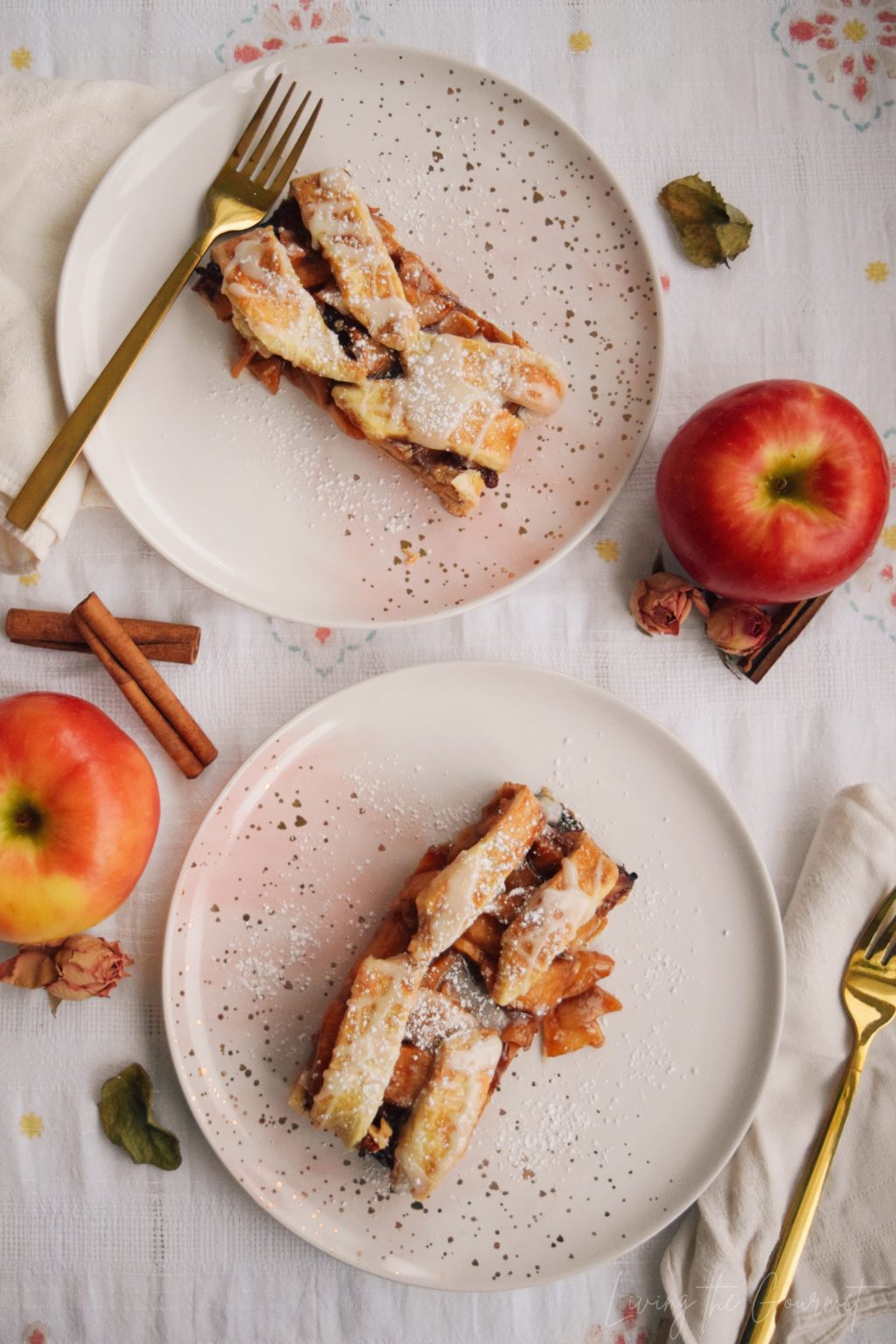 Apple Danish with Homemade Puff Pastry - Living The Gourmet