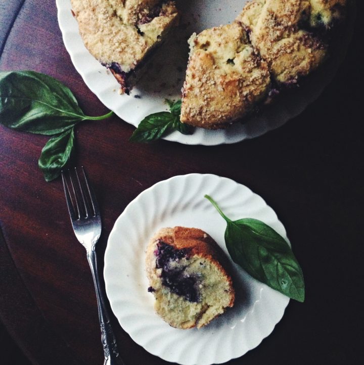Fresh Blueberry and Basil Bundt #BundtBakers - Living The Gourmet