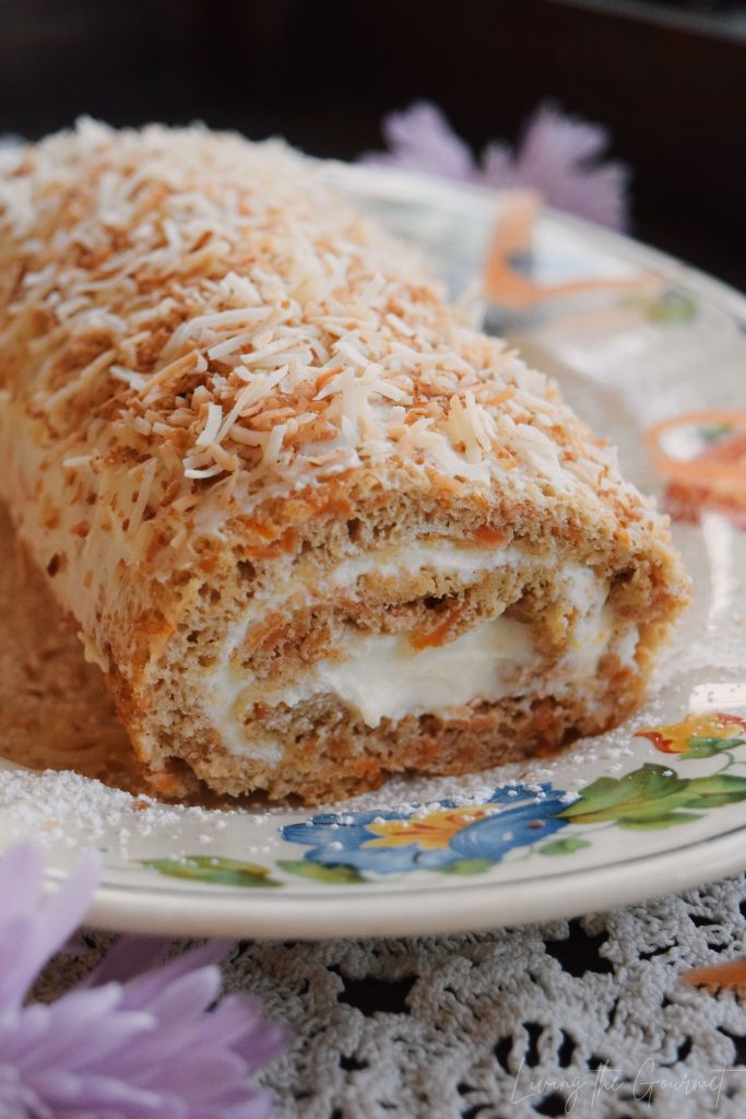 Carrot Roll Cake - Living The Gourmet
