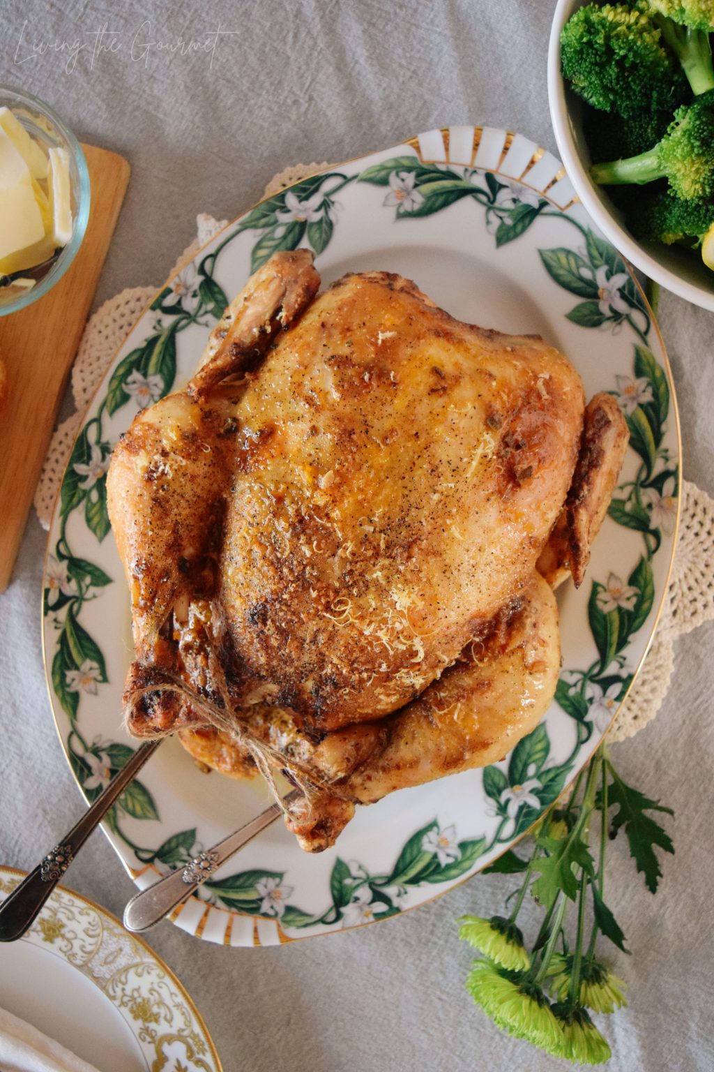 Roasted Chicken with Mayo Dressing - Living The Gourmet