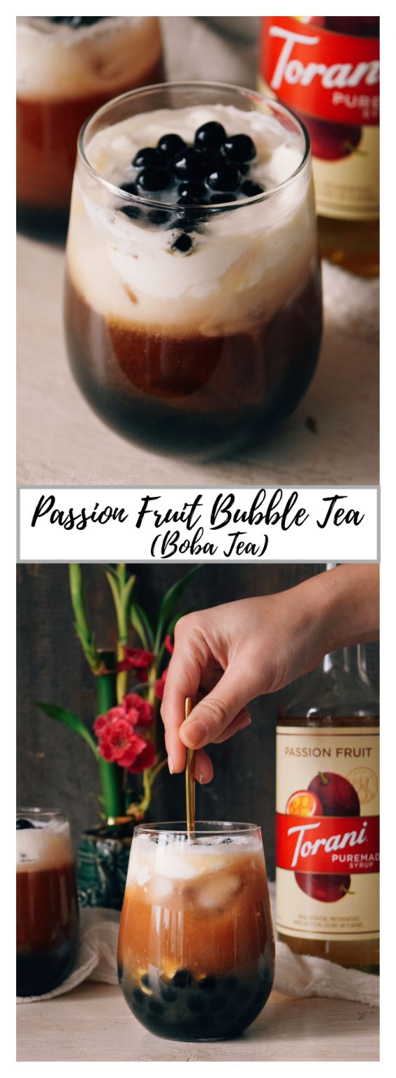 Passion Fruit Bubble Tea (Boba Tea) - Living The Gourmet