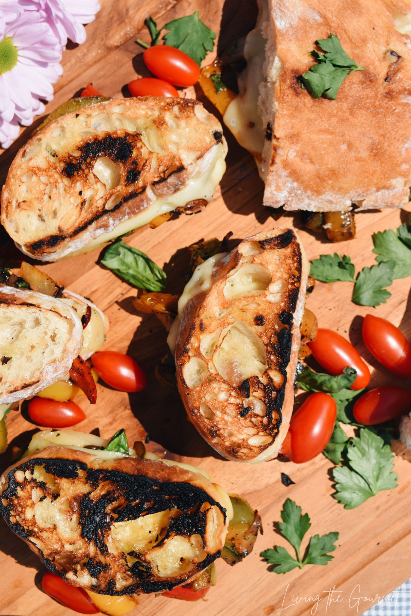 Rustic Pepper & Grilled Cheese Toasties - Living The Gourmet