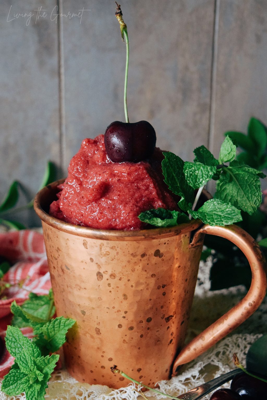 Cherry Mint Slushy - Living The Gourmet