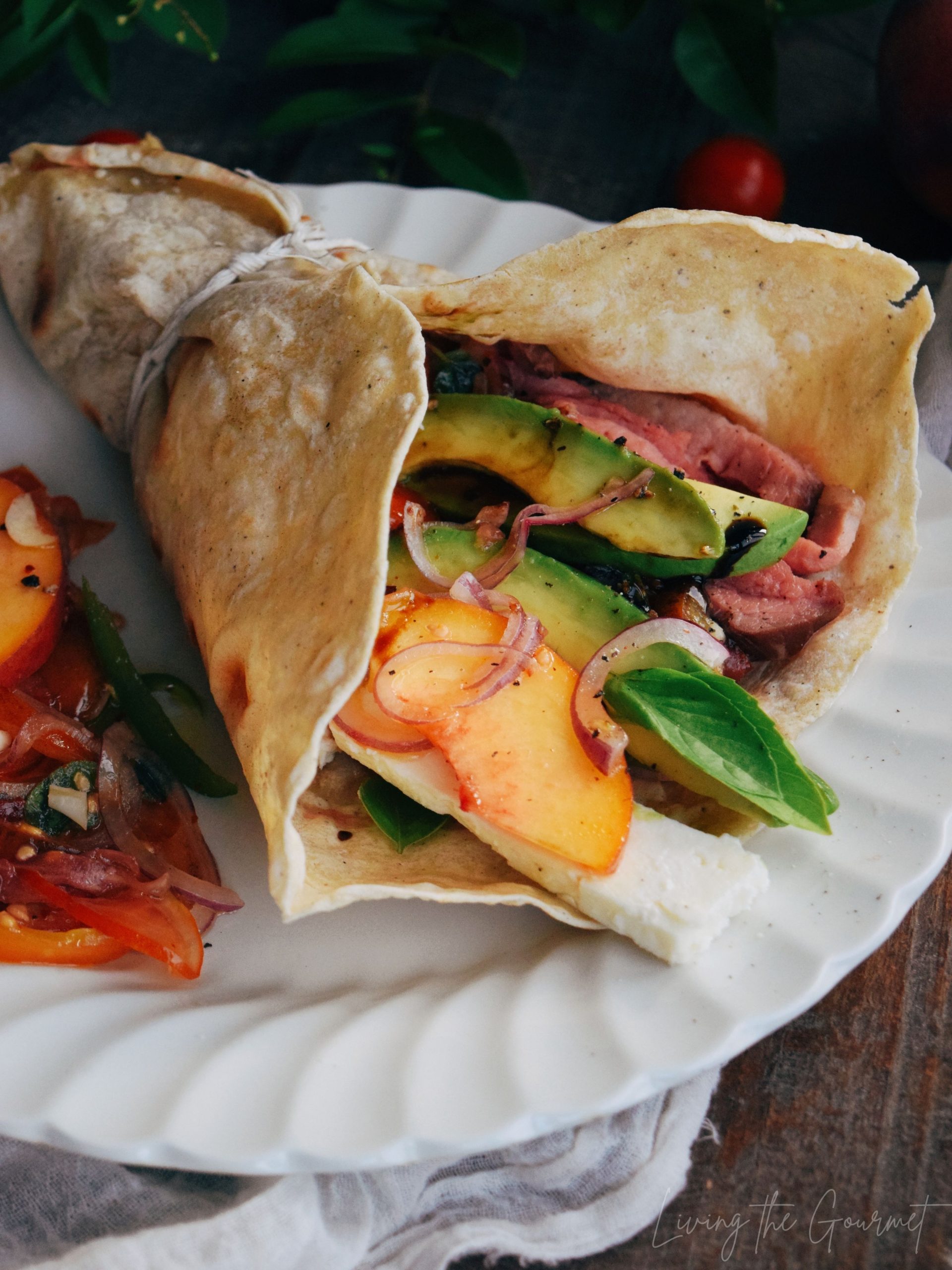 Summer Peach Wraps - Living The Gourmet