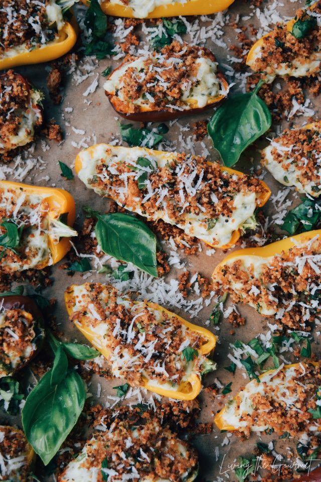 Stuffed Mini Peppers Appetizer - Living The Gourmet