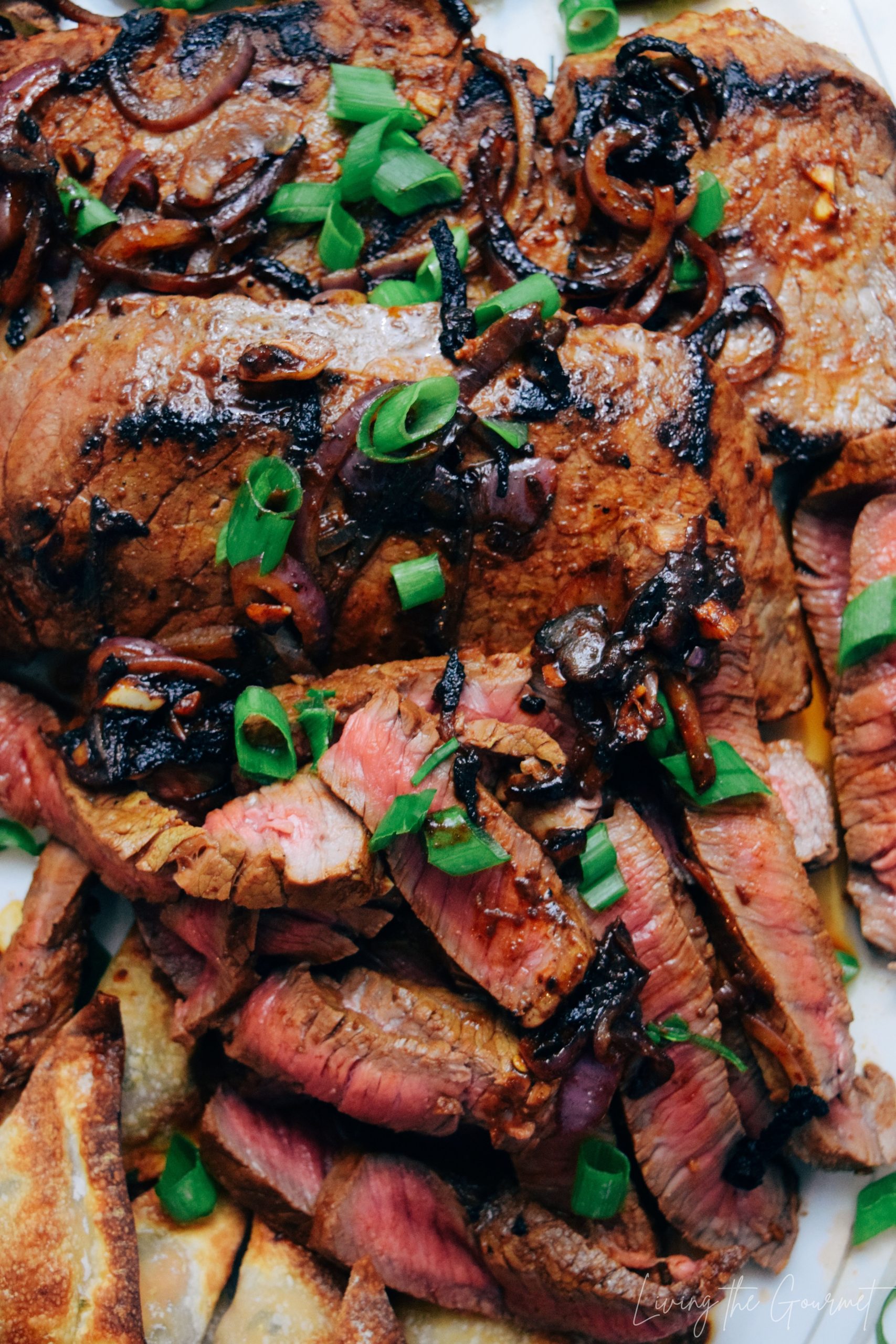 Strawberry Gochujang Marinated Steak & Sweet Potato Wontons - Living ...