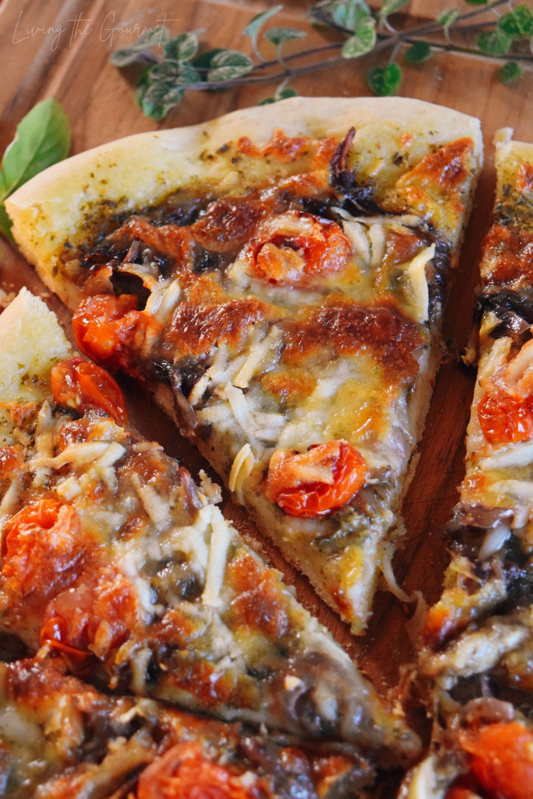 Sea Asparagus Pesto Pizza - Living The Gourmet