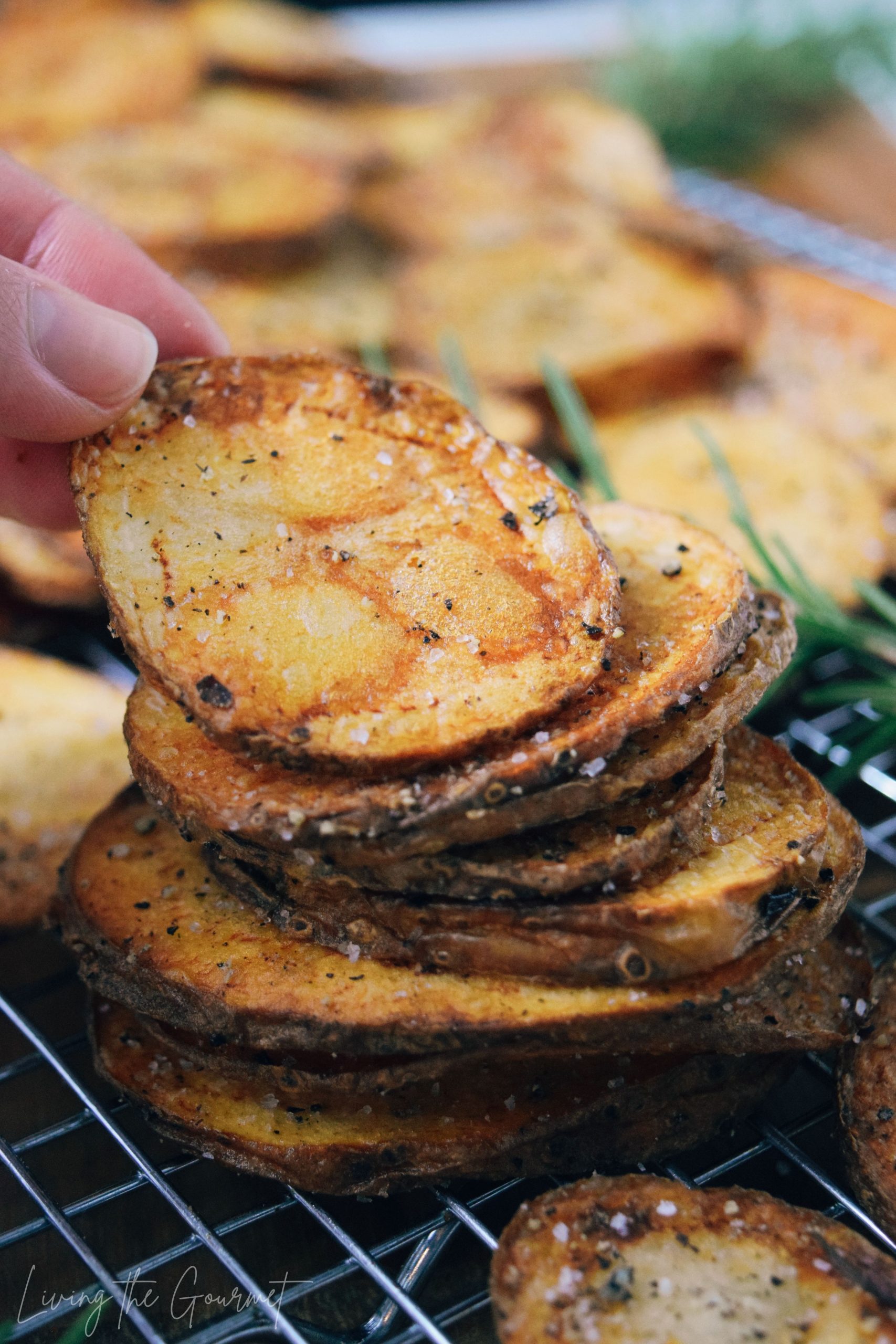 Rosemary Potato Crisps - Living The Gourmet