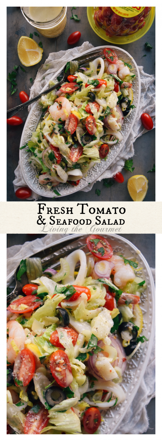 Fresh Tomato & Seafood Salad - Living The Gourmet