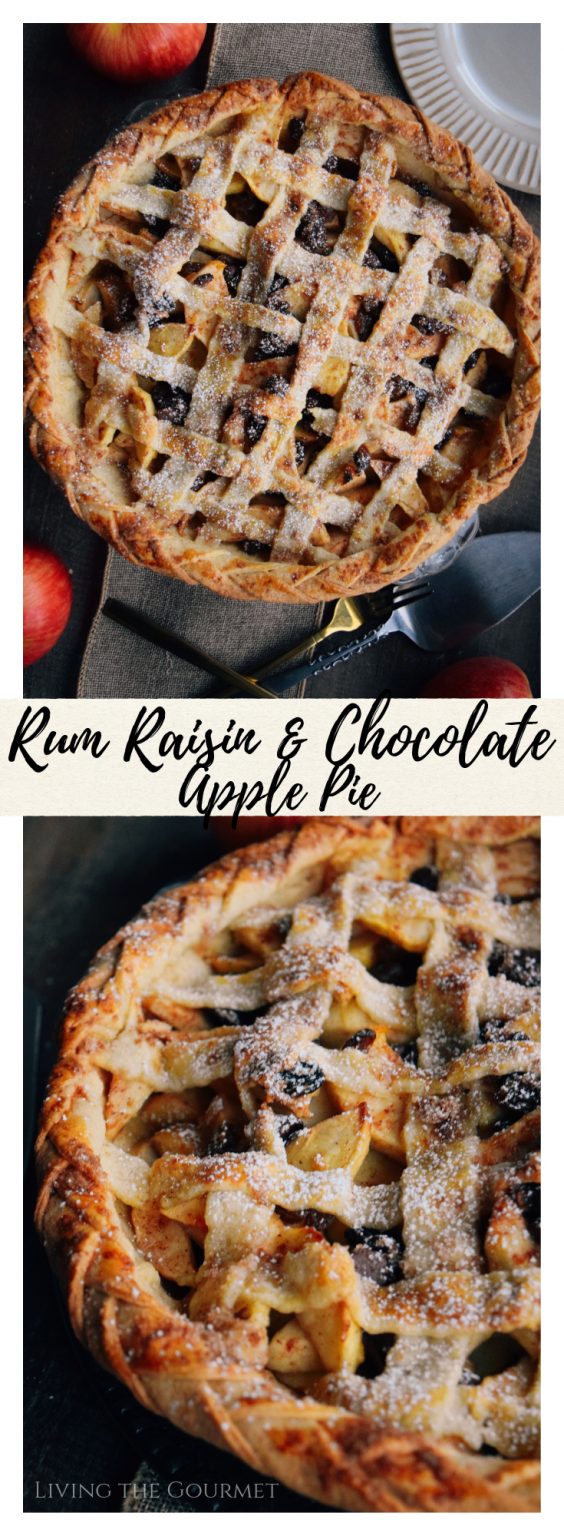 Rum Raisin & Chocolate Apple Pie - Living The Gourmet