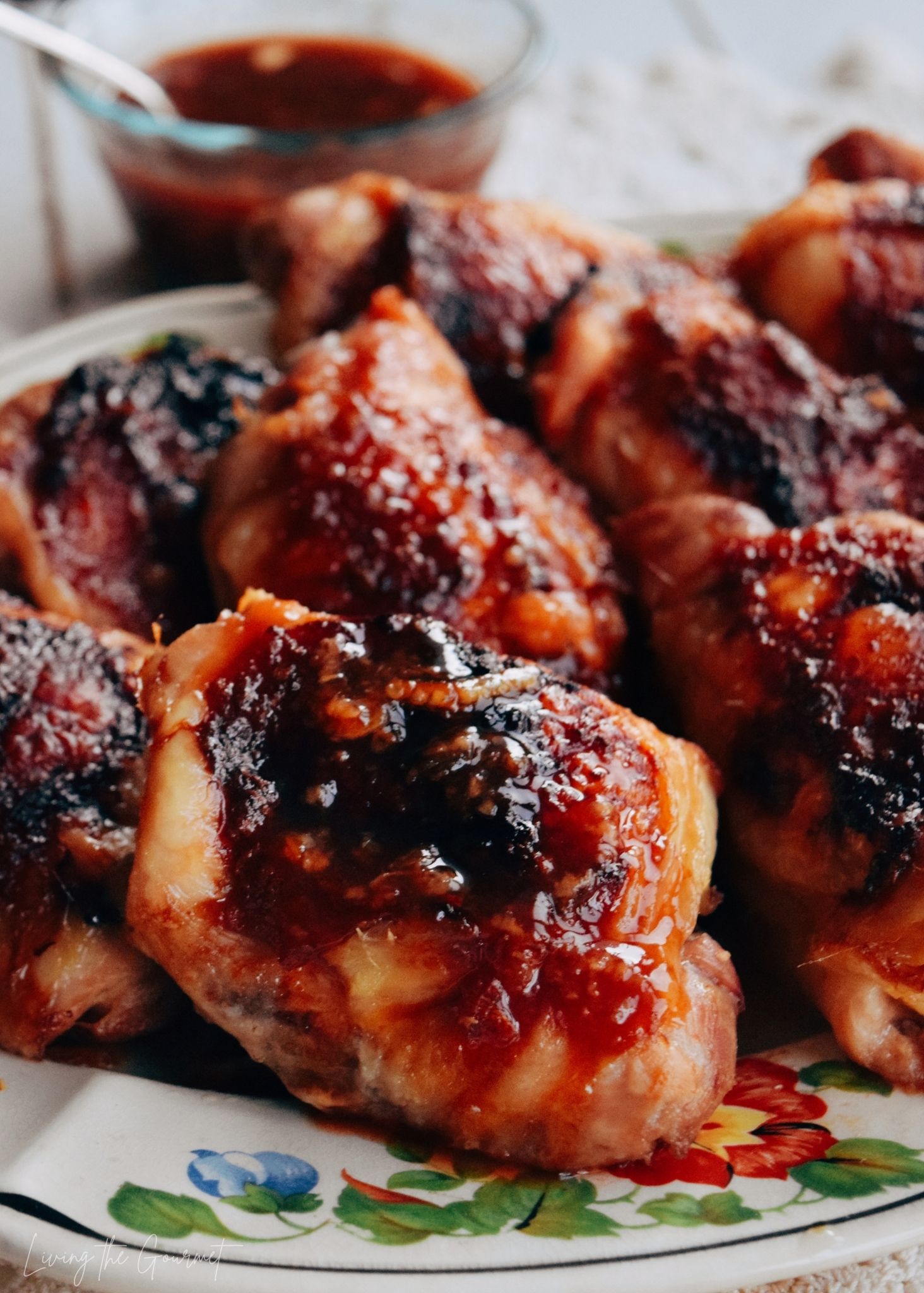 BBQ Glazed Chicken Thighs - Living The Gourmet