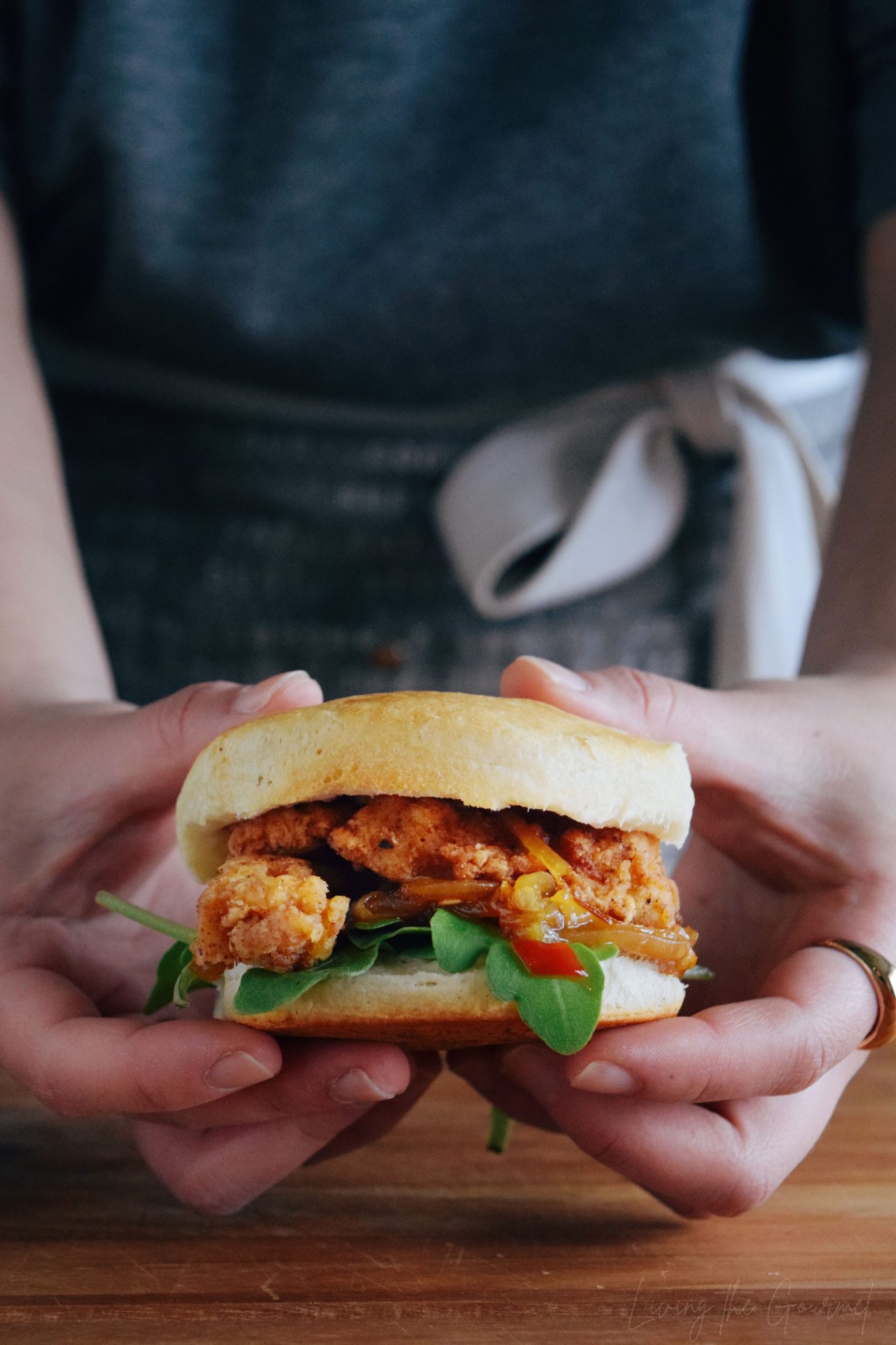 Chicken Fried Pork Rib Biscuits - Living The Gourmet