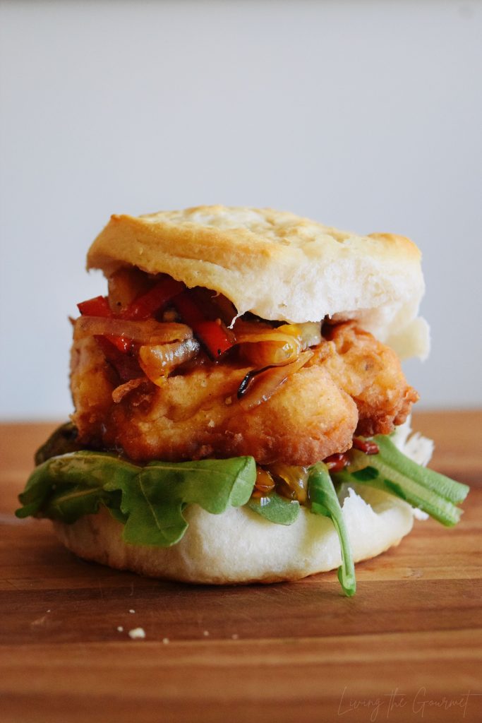Chicken Fried Pork Rib Biscuits - Living The Gourmet