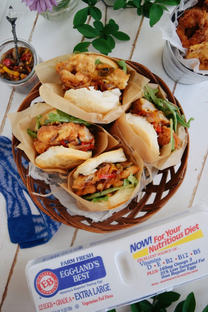 Chicken Fried Pork Rib Biscuits - Living The Gourmet