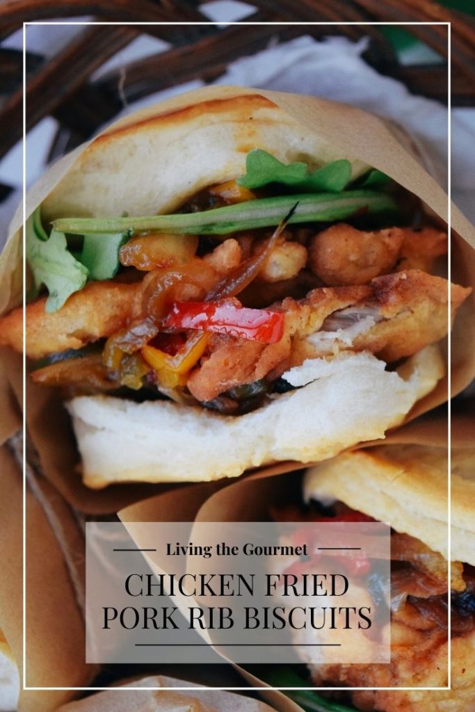 Chicken Fried Pork Rib Biscuits - Living The Gourmet