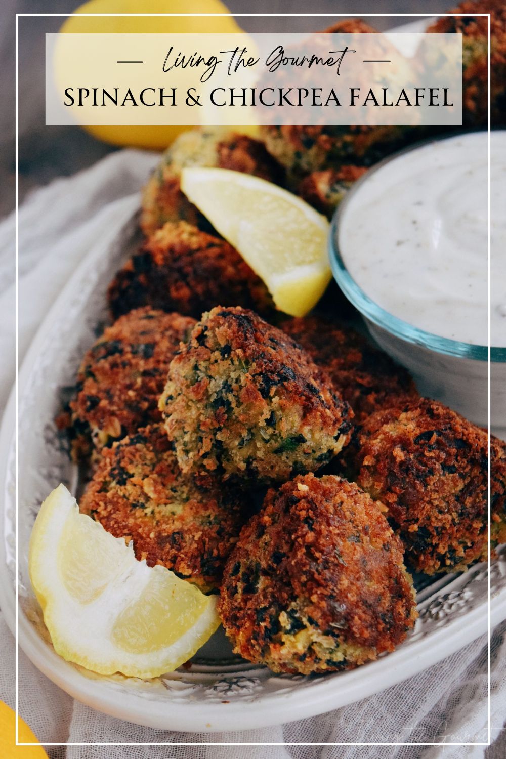 Spinach and Chickpea Falafel - Living The Gourmet