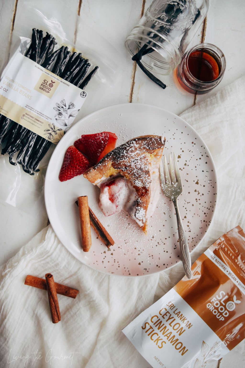 Strawberry Cream Dutch Baby - Living The Gourmet