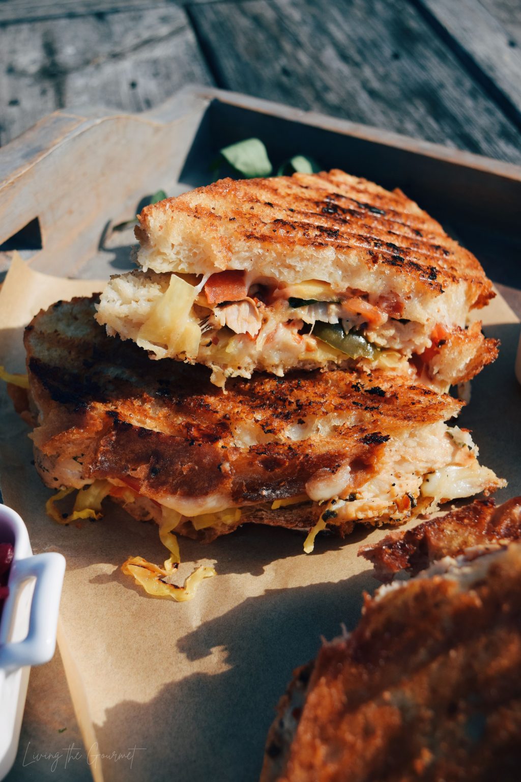 Grilled Chicken Paninis - Living The Gourmet