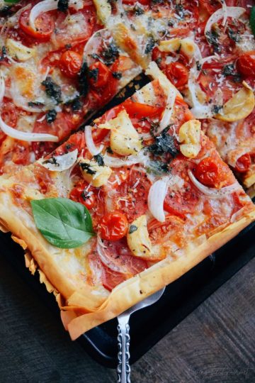 Tomato Phyllo Tart - Living The Gourmet