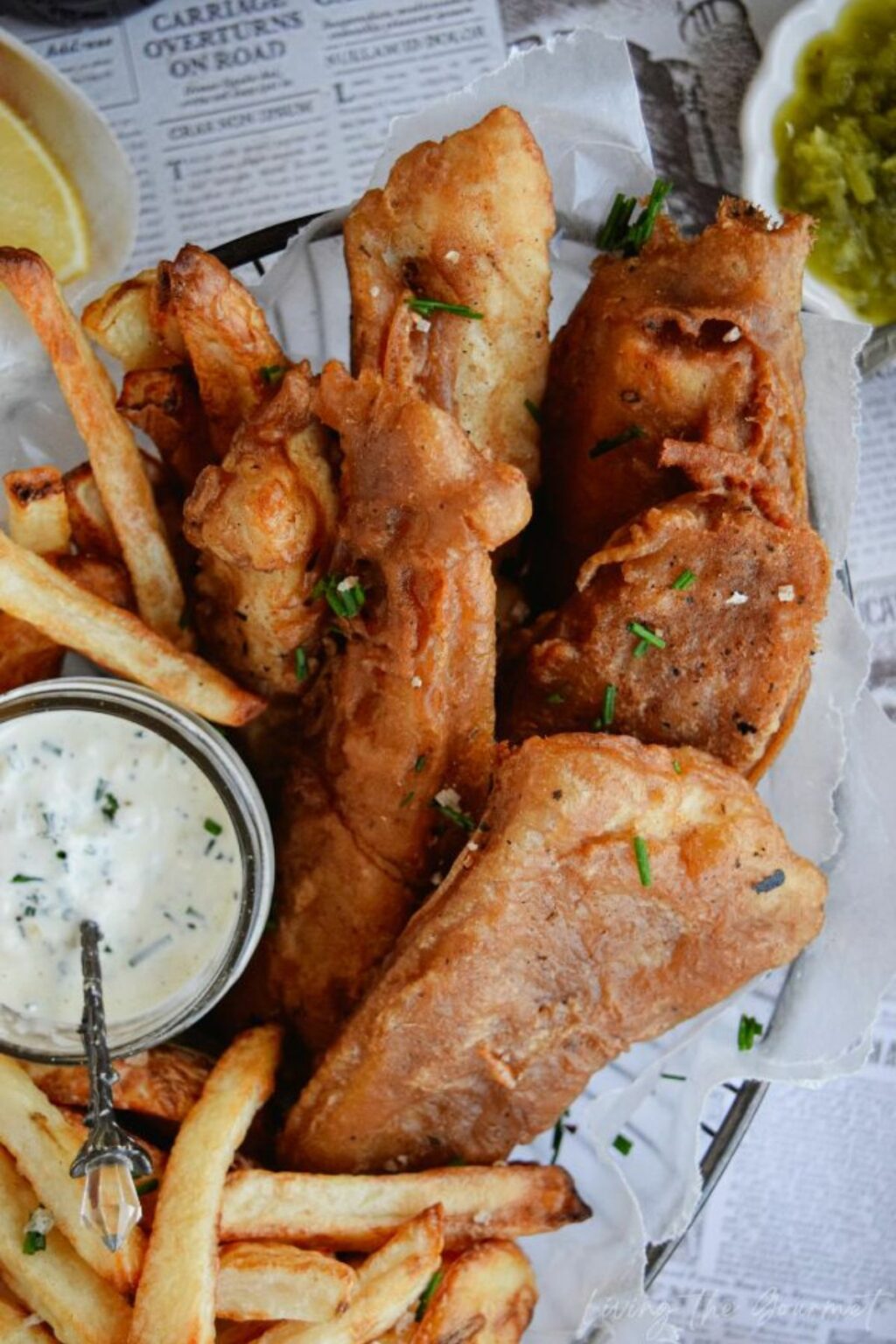 Best Crispy Beer Battered Fish and Chips Recipe - Living The Gourmet