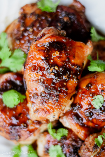 Molasses BBQ Chicken Thighs - Living The Gourmet