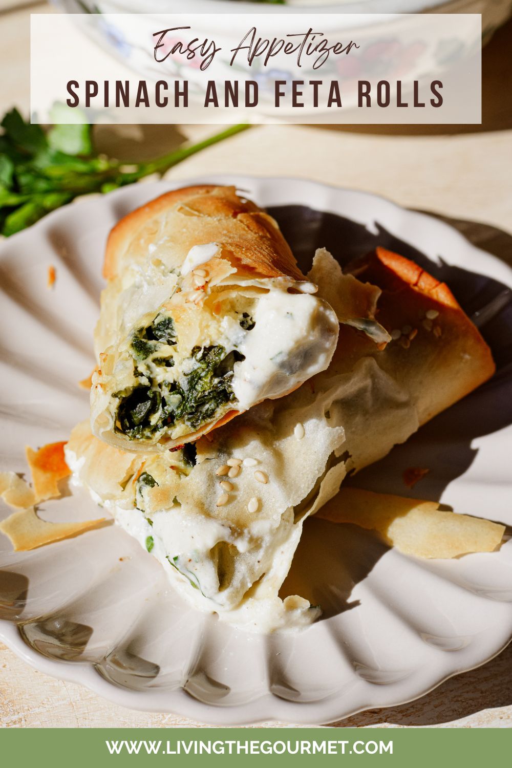 Spinach and Feta Rolls - Living The Gourmet