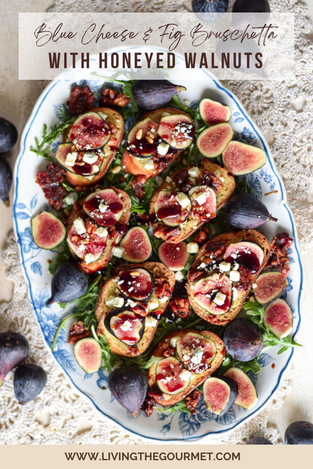 Bergader Blue Cheese and Fig Bruschetta with Honeyed Walnuts - Living ...