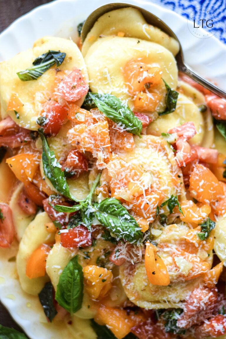 Fresh Tomato and Ravioli Salad - Easy Summer Recipe - Living The Gourmet