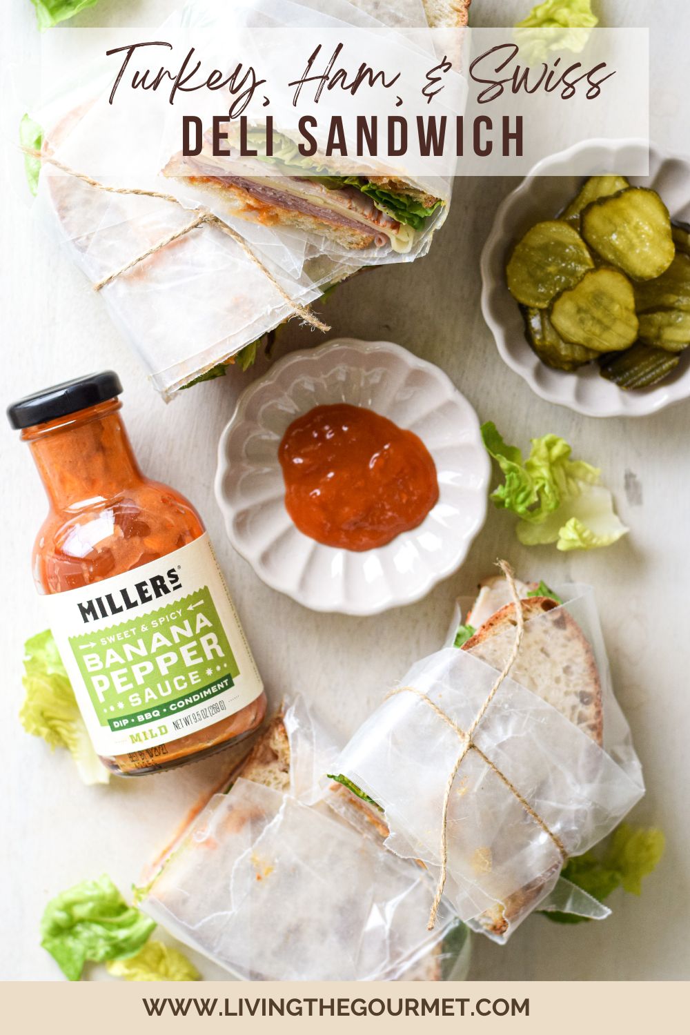 Turkey, Ham and Swiss Deli Sandwich with Miller's Banana Pepper Sauce ...